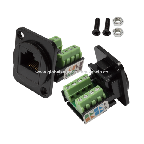 Buy Wholesale China Rj45/8p8c Panel Mount Terminal Cat5e Screw Terminal ...