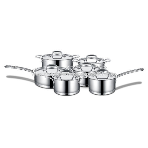 Buy Wholesale China Basics Stainless Steel 12-piece Cookware Set For ...