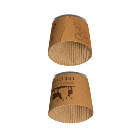 Buy Wholesale China 8oz Kraft Paper Disposable Hot Cup Sleeve Jacket ...