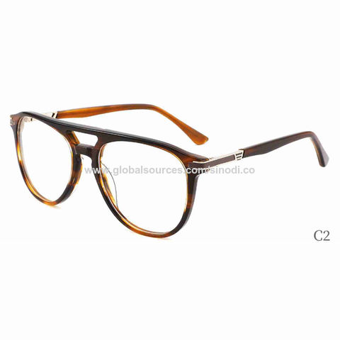 Buy Wholesale China Double Bridge Over Size Acetate Optical Alloy ...