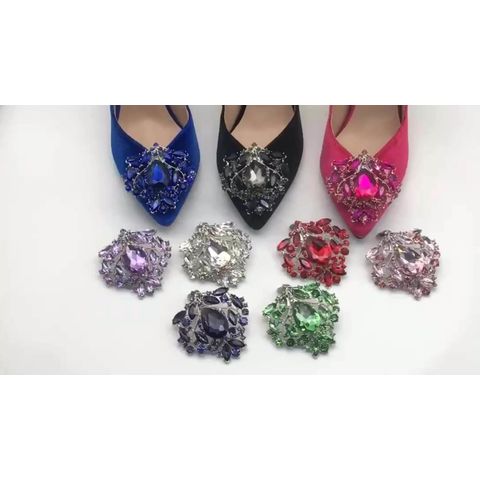Buy Wholesale China Handmade Multi-color Drop Rhinestone Shoe Clips For ...