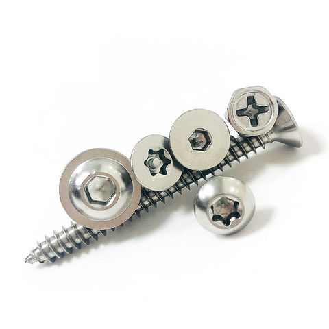 Custom Stainless Steel 304 Nylock Torx Screw Pan Csk Button Round Flat ...