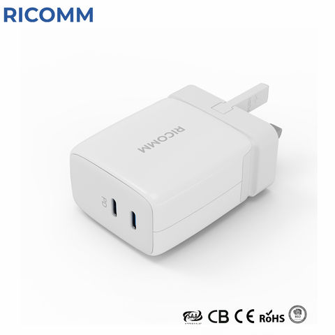 Buy Wholesale China 65w 2c Uk Gan Pd Wall Charger Adapter Fast Charging ...