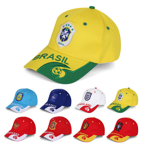 Buy Wholesale China Soccer Caps Customized Cotton Baseball Caps Brazil ...