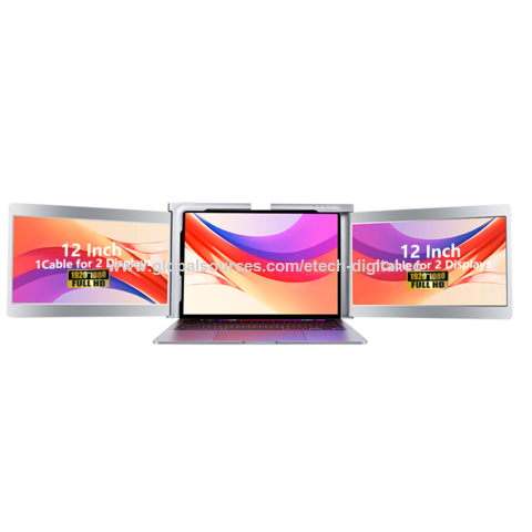 Buy Wholesale China 12-inch One Cable Triple Screen Laptop Monitor ...