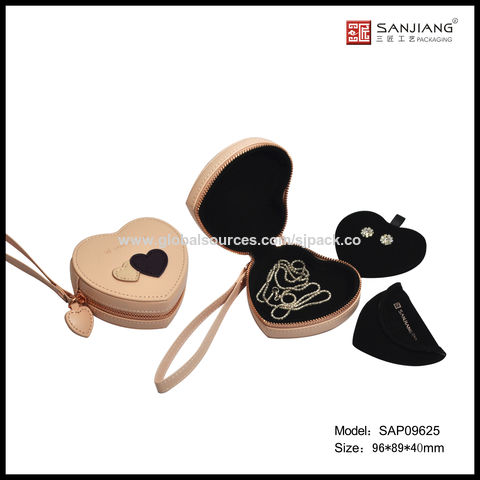 Buy Wholesale China Wholesale Heart Shape Zipper Pu Jewelry Box ...