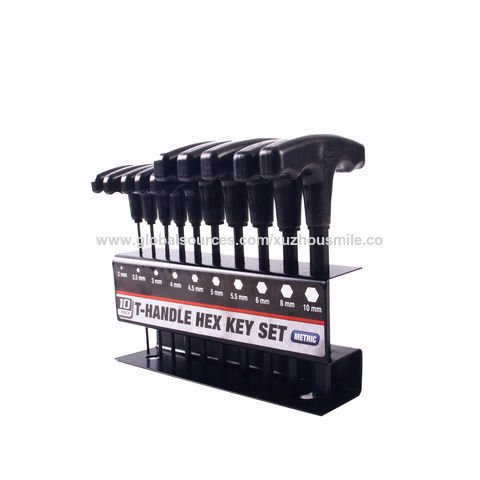 Buy Wholesale China 2-10mm Metric T-handle Hex Key Set Wrench Set With ...