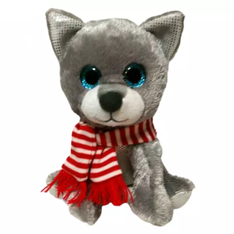 Buy Wholesale China Adorable Big Glitter Eyes Gray Plush Dog Shape ...