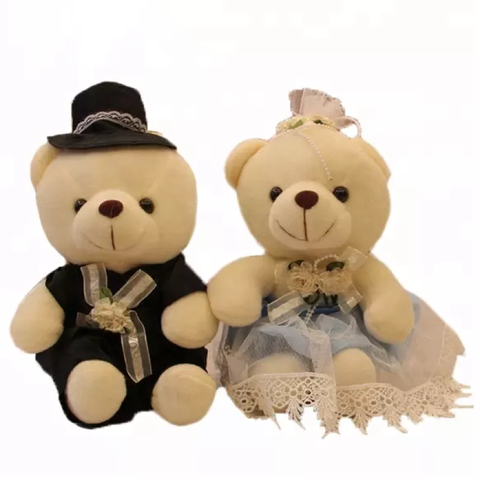 Fashion Design Soft Stuffed Couple Teddy Bear Wdding Plush Bear Toy ...