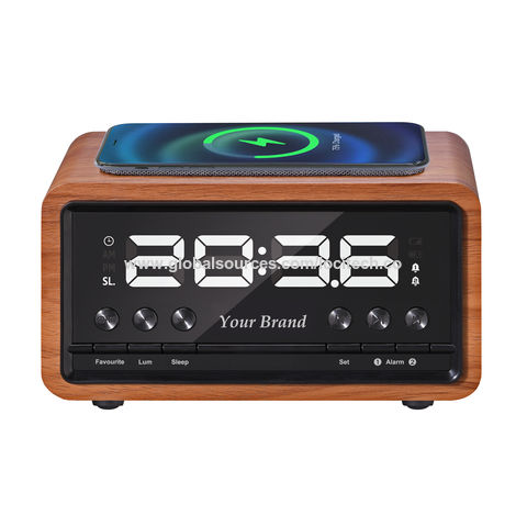 Buy Wholesale China Clock Radio Bluetooth Speaker With Qi Wireless ...