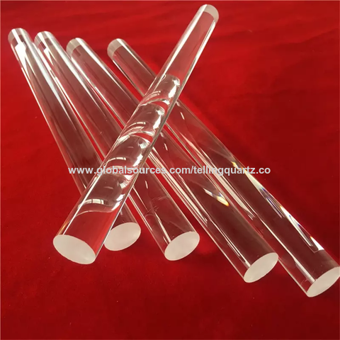 High Temperature Customized Size Optical Fiber Fused Clear Glass Rod ...