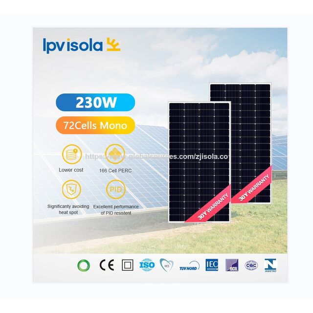 Buy China Wholesale High Quality Solar Panel Isola 230w Monorystalline ...