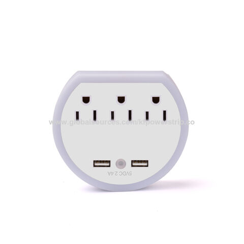 Buy Wholesale China Us 3 Pin Ac Outlets And 2 Usb Ports Wall Power ...