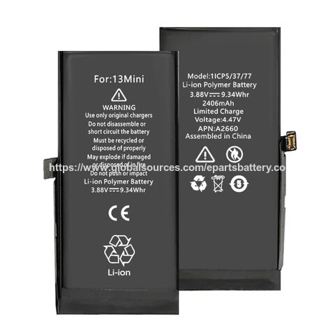 Premium Battery For Iphone 13 Mini 2406mah Fast Charge Apple Battery ...