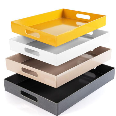 Buy Wholesale China Bamboo Fiber Melamine Serving Trays With Handle ...