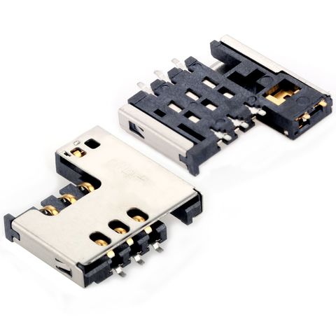 Buy Wholesale China 6pin+switch Smt Type Sim Card Connectors Reader H3 ...