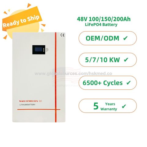 Buy Wholesale China 5 Years Warranty Powerwall Lifepo4 48v 100ah 200ah 400ah Home Solar System ...