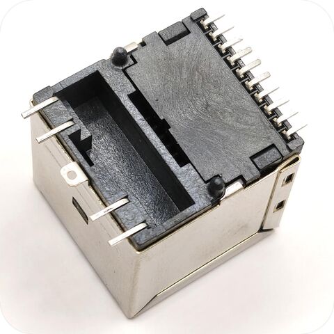 Buy Wholesale China Pcb Metal Female Socket 8p8c Led Single Port Right ...