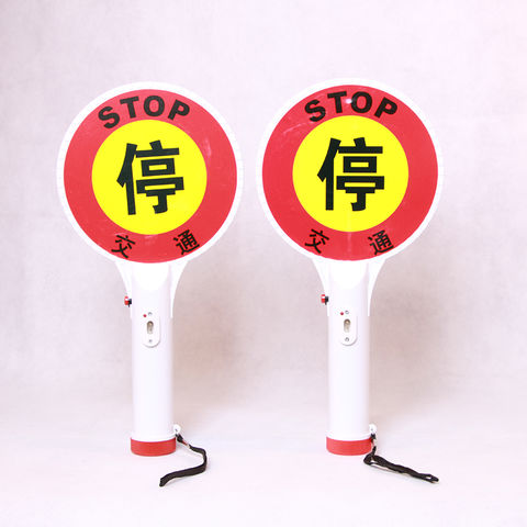 Buy Wholesale China Charging Hand-held Stop Sign Traffic Warning Light ...