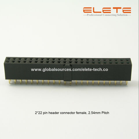 Buy Wholesale China 2.54mm Dual Row 22 Pin Header Connector Female ...