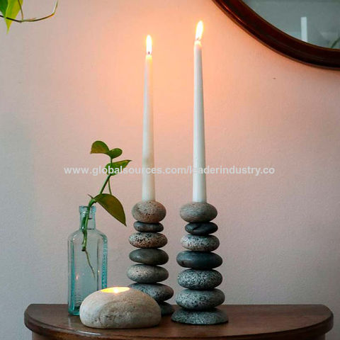 Buy Wholesale China Bsci Factory Polyresin Stone Candle Holder Home ...