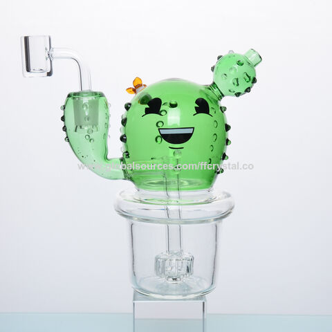 Buy Wholesale China H16cm Green Cactus Model Male Mini Glass Water Dab ...