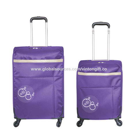 Buy Wholesale China High Quality Soft Shell Trolley Suitcase Polyester ...