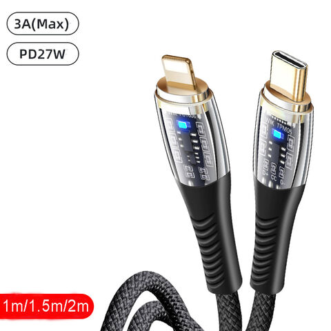 Buy Wholesale China Led Lightning To C Cable Pd 27w Transparent Cable ...