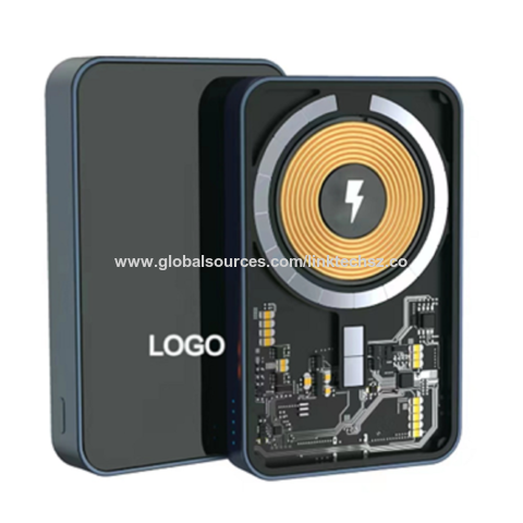 Buy Wholesale China Transparent Magnetic Wireless Power Bank W Stand ...