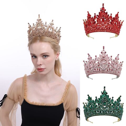 Buy Wholesale China Factory Supply Bridal Tiaras Colorful Alloy Crown ...