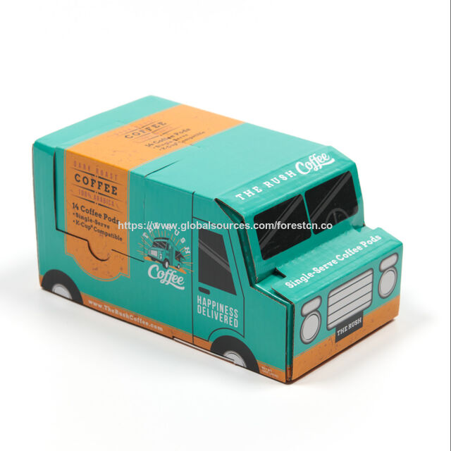 Custom Printing Car-shape Mailer Box Green Personalize Car Gift Box ...