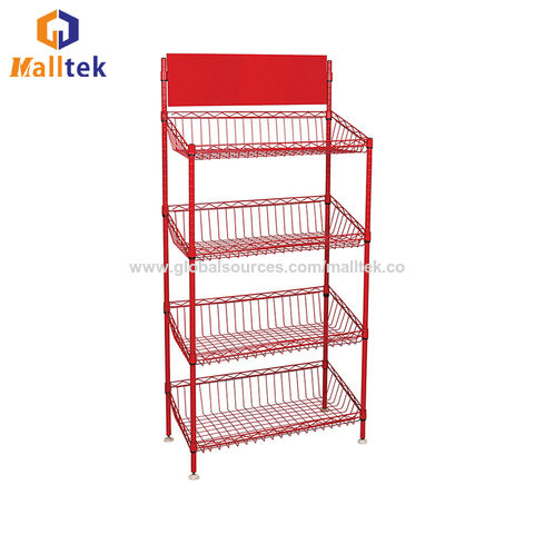 Buy Wholesale China Factory Price Wire 4-shelf Metal Shelving Rack Odm ...