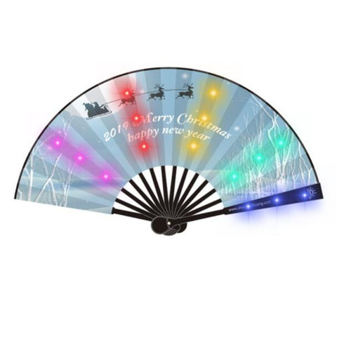 Buy Wholesale China Personalized Custom Print Led Luminous Fan Folding ...