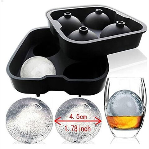 Buy Wholesale China 4 Round Ice Ball Silicone Ice Cube Trays Combo Ice ...