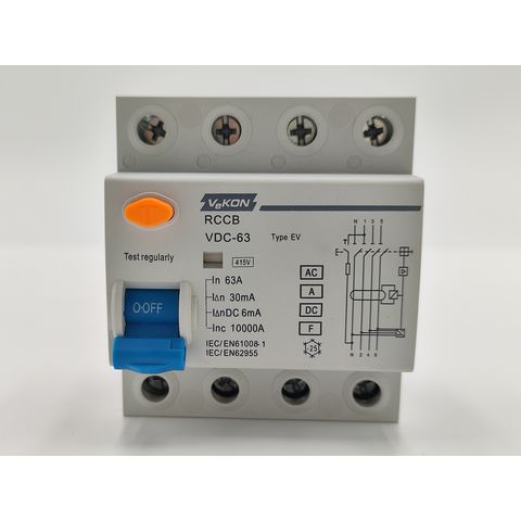 Buy Wholesale China Type Ev Rccb 4p 63a 6ma Dc Plus 30ma Ac & Type Ev ...