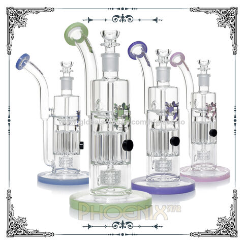 Buy Wholesale China New Design 12 Inches Phoenix Glycerin Glass With Reinforced 8 Arm Pillar ...