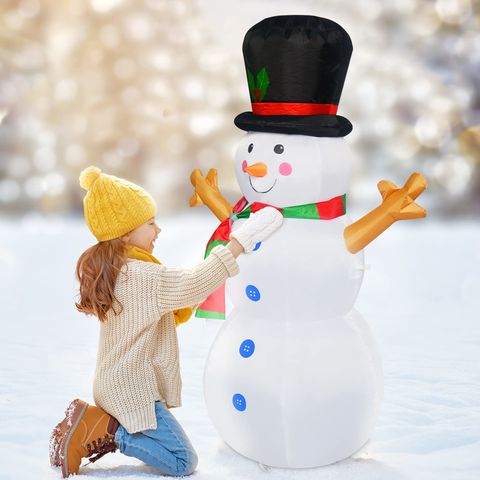 Buy Wholesale China Christmas Inflatable 4 Ft Snowman With Beaver Hat ...