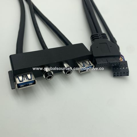 Buy Wholesale China Panel Mount Cable Dual Usb3.0 Type A Femal With ...