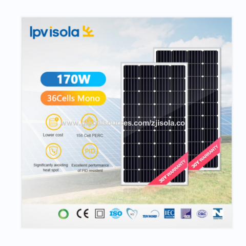 Buy Wholesale China Isola 170w Monocrystalline Solar Panels 120w/130w ...