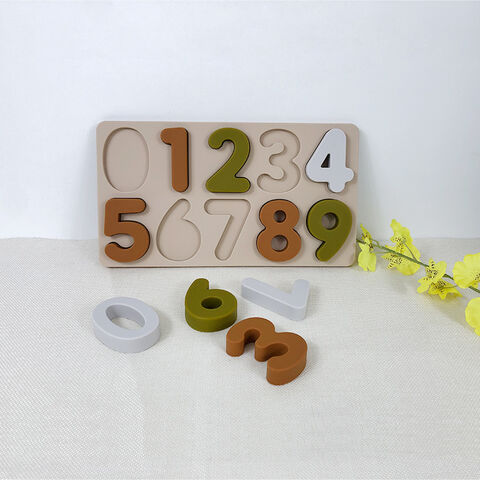 Buy Wholesale China Silicone Kids Baby Montessori Toy Number Board 3d ...