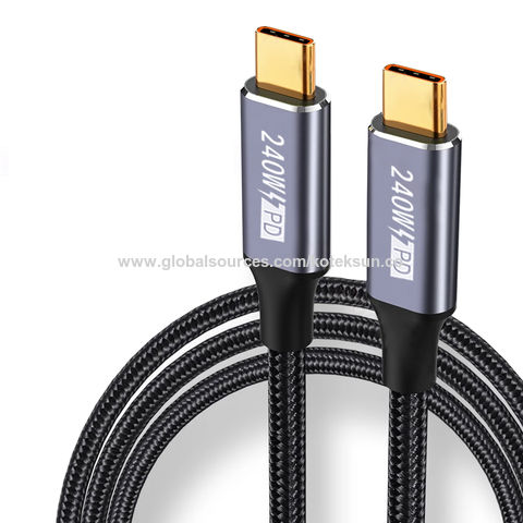 Buy Wholesale China Usb C Pd Cable 240w 1m, Nylon Mesh Gold Plated ...