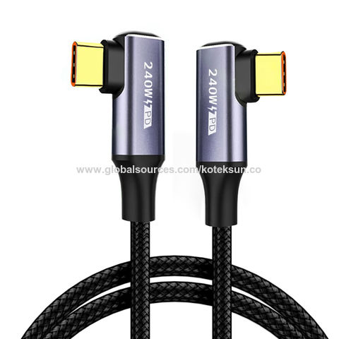 Buy Wholesale China Usb C Pd Cable 240w 1m Right Angle 90-degree, Nylon ...