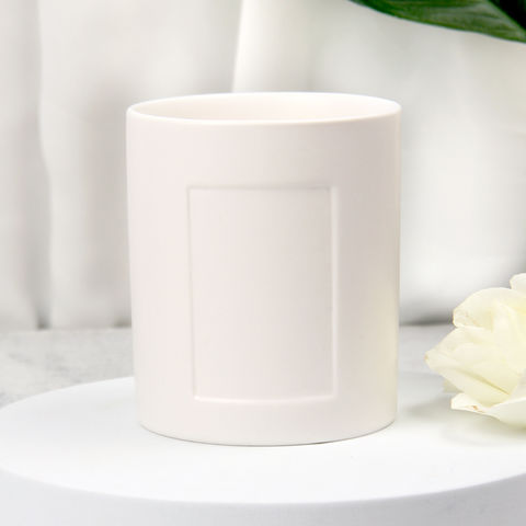 Buy Wholesale China 15oz White Custom Ceramic Candle Jar Wholesale Luxury Candle Vessels Empty ...