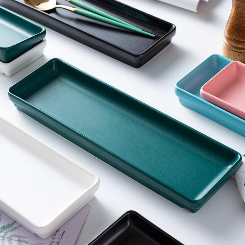 Buy Wholesale China Ceramic Strip Plate Rectangular Flat Plate ...