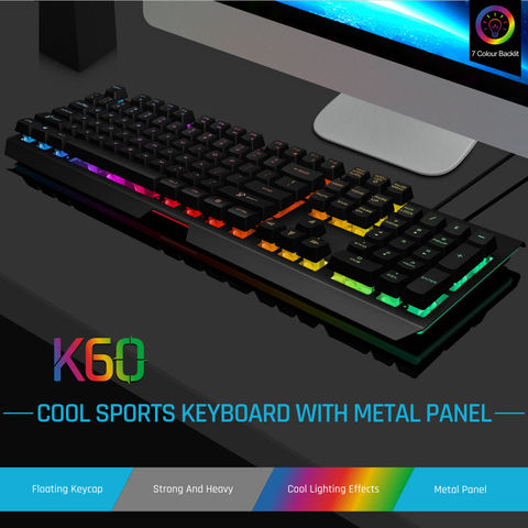 Buy Wholesale China K60 Metal Game Luminous Keyboard Rgb Hand Rest ...