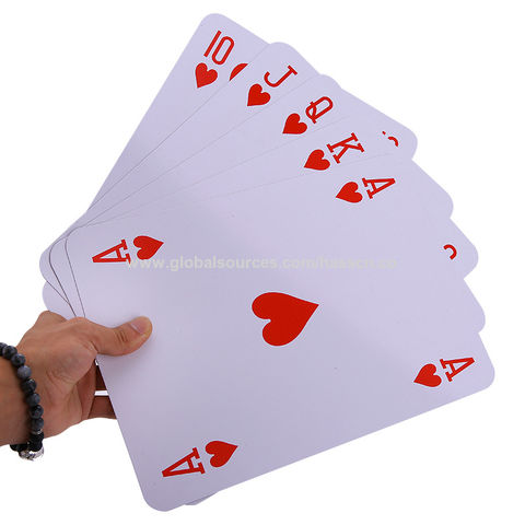 Buy Wholesale China 54pcs Giant A4 Paper Playing Card Jumbo Big Game ...