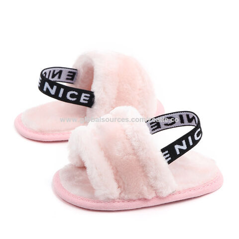 Buy Wholesale China Child Fluffy Slide Slipper With Anti-slip Soles For ...