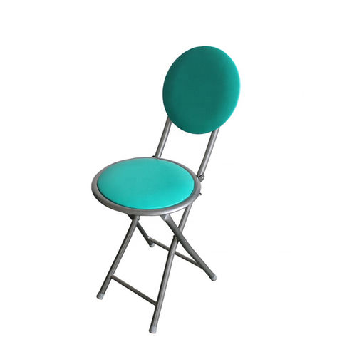 Buy Wholesale China Pvc Cushioned Small Round Folding Chair For Home ...