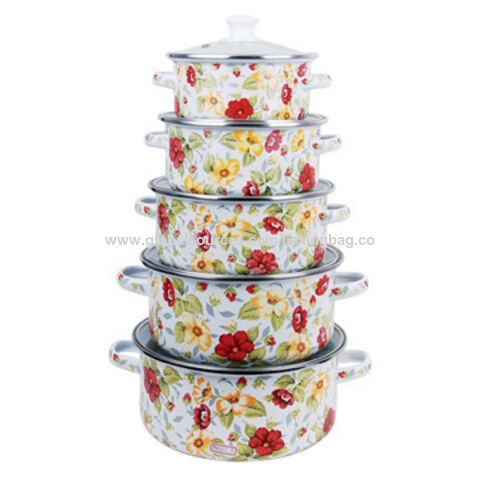 Buy Wholesale China New Flower Enamel Ware Cookware With Various Styles ...