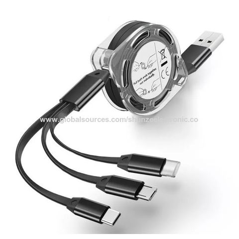 Buy Wholesale China Transparent Retractable Three-in-one Usb Charging ...